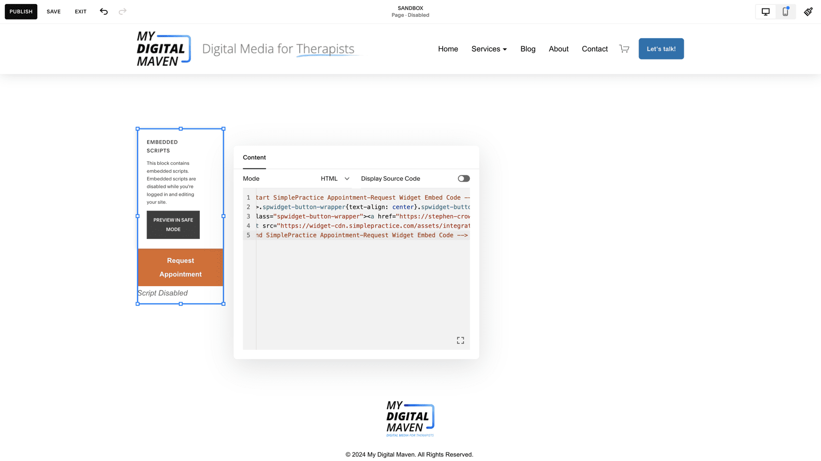 How to Add a Simple Practice Scheduler on Your Website - A DIY Guide — My Digital Maven